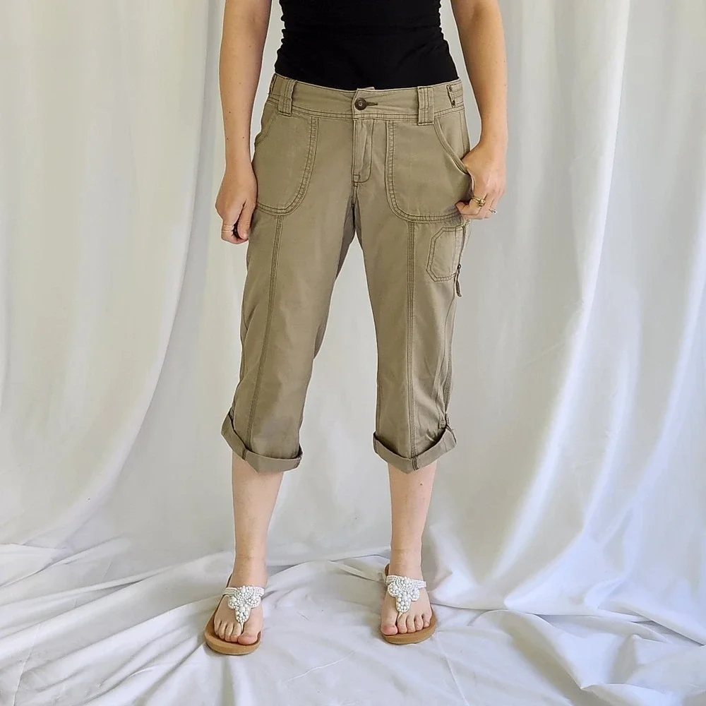 Eddie Bauer | Pants & Jumpsuits | Eddie Bauer Blakely Fit Green Capri ...